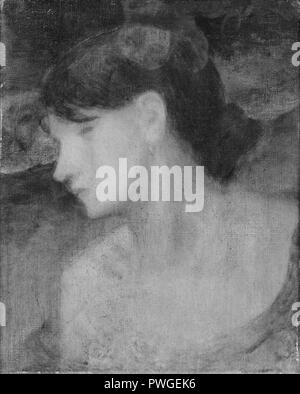 Head of a Girl, Robert Loftin Newman, American, 1827-1912, Oil on ...