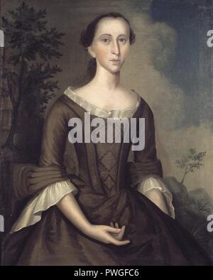 Mrs. John Haskins (née Hannah Upham) Joseph Badger (American, 1708-1765 ...
