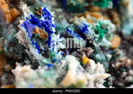 Zebra Azurite Malachite from Australia the mineral specimen Stock Photo ...