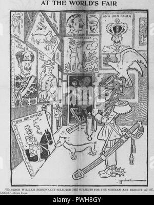 Bushnell cartoon about Kaiser Wilhelm's influence on German art Stock ...