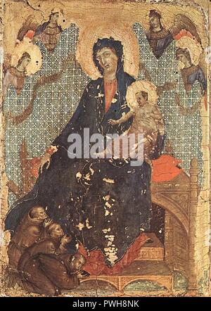 *Madonna of the Franciscans* by Duccio di Buoninsegna, with a detailed ...