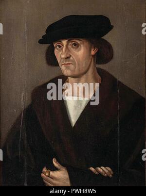 'Portrait eines deutschen Kaufmanns mit schwarzer Kappe' by Hans ...