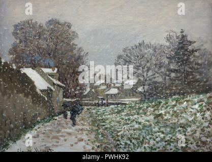 Claude Monet - Snow Argenteuil 1 1875 Stock Photo - Alamy
