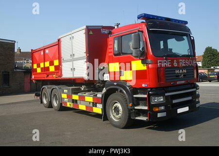 Fire & Rescue Service High Volume pumps and hose used to release Stock ...
