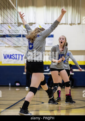 Volleyball action with American Christian Academy vs Butte Valley in ...