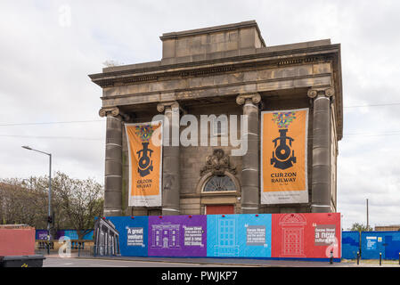 HS2 high speed rail network construction site aerial photo morning time ...