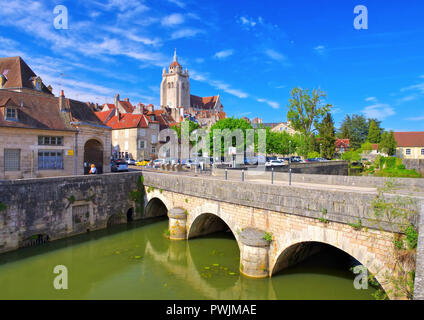 The town Dole with church and bridge- the town Dole with church and ...
