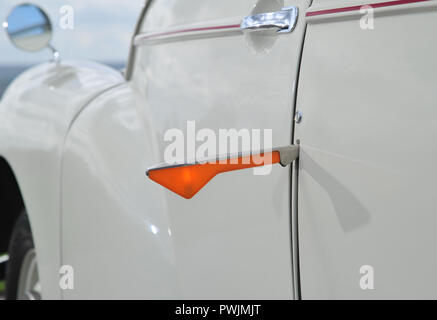 Trafficator indicator on a Morris Minor British classic car Stock Photo ...