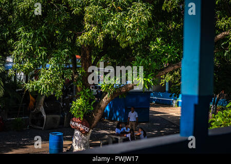 courtyard at guatemalan college Stock Photo - Alamy