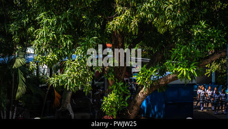 courtyard at guatemalan college Stock Photo - Alamy