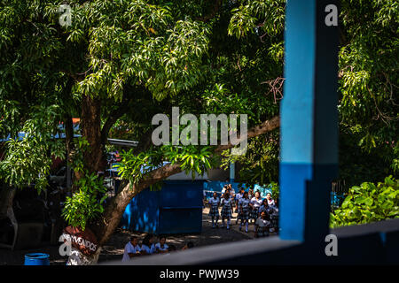 courtyard at guatemalan college Stock Photo - Alamy