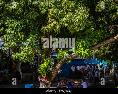 courtyard at guatemalan college Stock Photo - Alamy