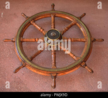 wooden ship rudder Stock Photo - Alamy