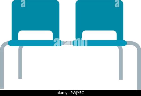 Hospital bench chairs isolated vector illustration graphic design Stock ...