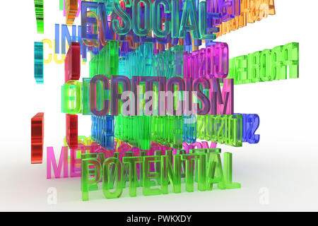 Potential, business conceptual colorful 3D rendered words. CGI ...