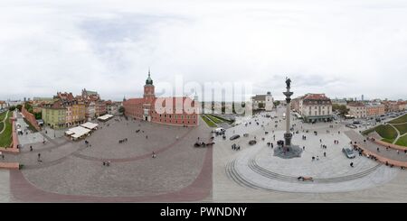 360° view of Warsaw - Castle Square - Alamy
