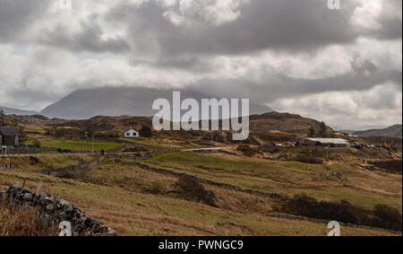 Houses at the coast of Oldshoremore, Balchrick near Kinlochbervie ...