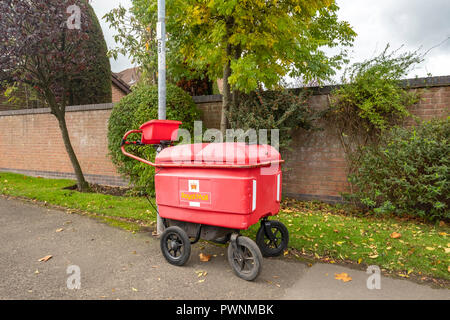 Royal Mail delivery trolley on the pavement in Paisley, Scotland Stock ...