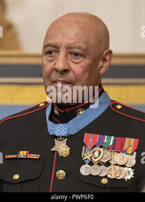 U.S. Marine Sergeant Major John J. Miller (right), sergeant major of ...