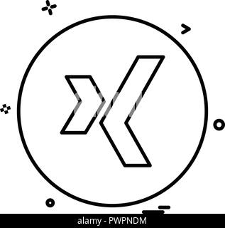 media network social xing png vector Stock Vector Image & Art - Alamy