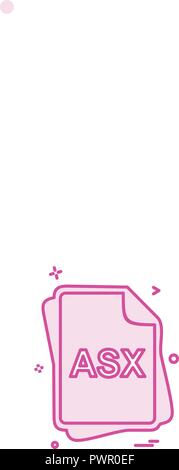 ASX file type icon design vector Stock Vector Image & Art - Alamy