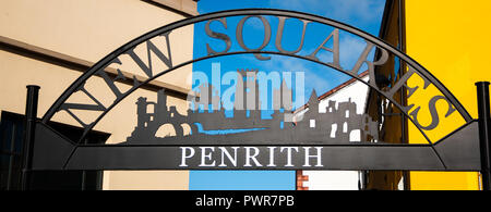 New squares Penrith sign in Penrith town centre Stock Photo - Alamy