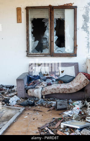 Broken window in an abandoned house, England, UK Stock Photo - Alamy