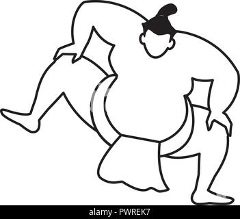 sumo wrestler icon over white background, colorful design. vector ...
