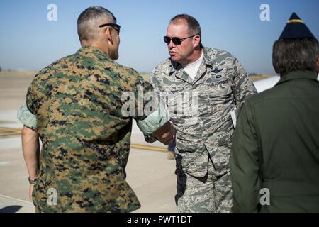 U.S. Marine Brig. Gen. Sean M. Salene, left, and Republic of Korea ...