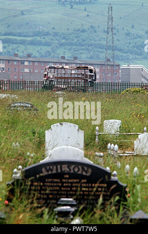 The Ballymurphy estate in West Belfast, Northern Ireland in the early ...
