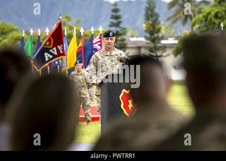 U.S. Army Col. Mario Diaz (left), commander, 4th Brigade Combat Team ...
