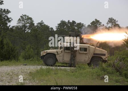 US Marines fire a TOW Missile from an M-41 Saber weapon system during ...