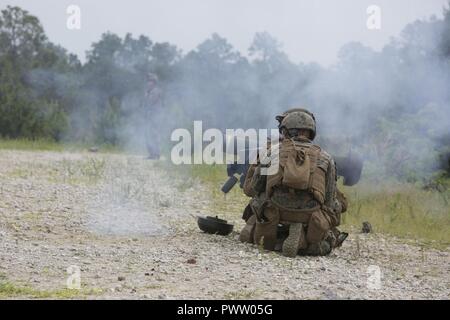 US Marines fire a TOW Missile from an M-41 Saber weapon system during ...