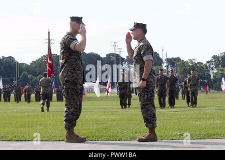 Col. Scott E. Conway, right, commanding officer, Headquarters and ...
