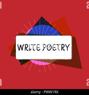 Writing note showing Write Poetry. Business photo showcasing Writing ...