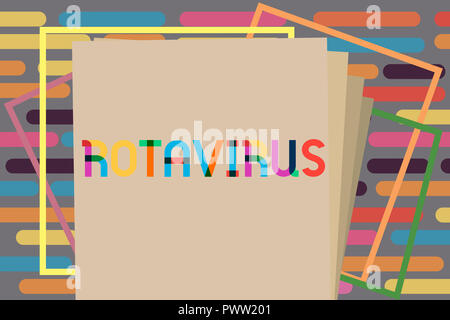Text sign showing Rotavirus. Conceptual photo Leading cause of severe ...