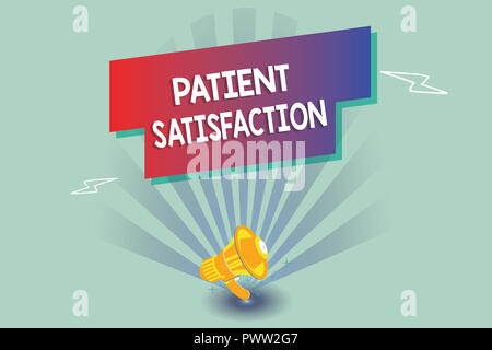 Text sign showing Patient Satisfaction. Conceptual photo Indicator for ...