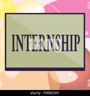 Conceptual hand writing showing Internship. Business photo text Student ...