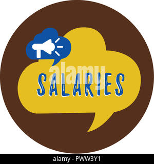 Handwriting text writing Salaries. Concept meaning fixed regular ...
