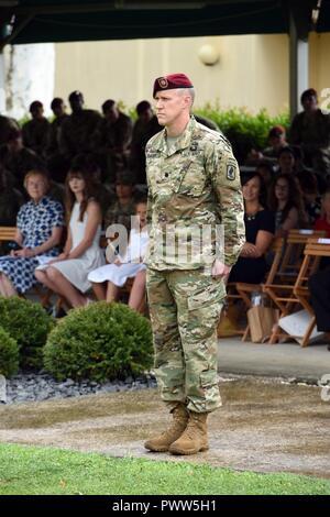 U. S. Army Paratrooper Lt. Col. Michael F. Kloepper, outgoing commander ...