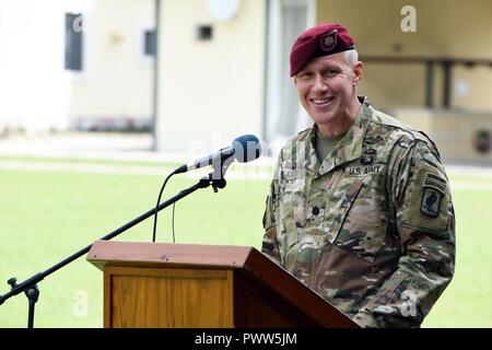U. S. Army Paratrooper Lt. Col. Michael F. Kloepper, outgoing commander ...