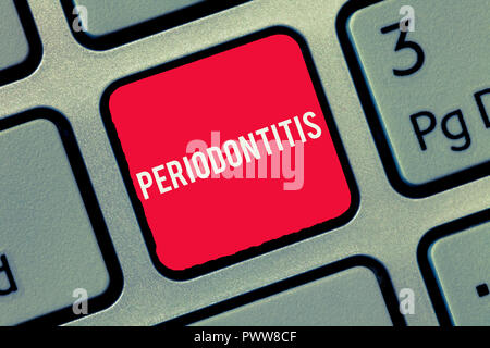 Word writing text Periodontitis. Business concept for Swelling of the ...