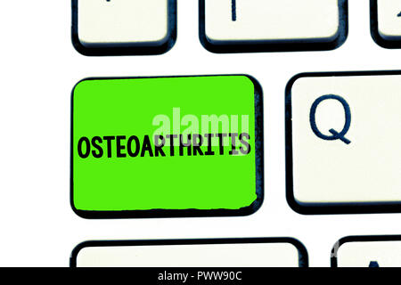 Conceptual hand writing showing Osteoarthritis. Business photo text ...