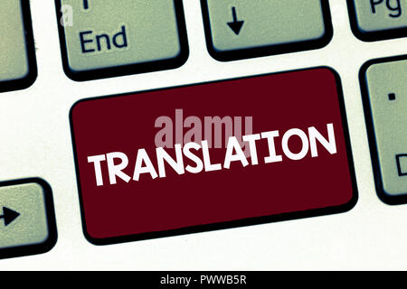 Handwriting text Translation. Concept meaning Process of translating ...