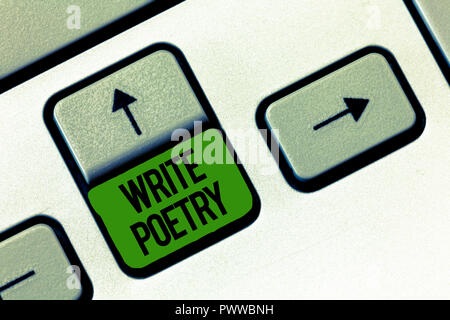 Writing note showing Write Poetry. Business photo showcasing Writing ...