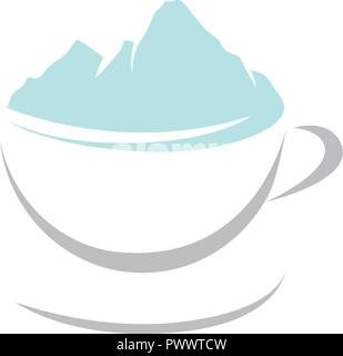 Extreme tourism tea mug icon cartoon vector. Adventure activity. Nature ...