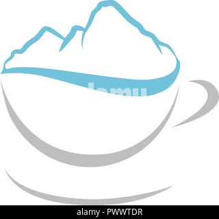 Extreme tourism tea mug icon cartoon vector. Adventure activity. Nature ...