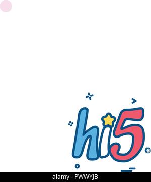 hi5 social media logo icon over white background, silhouette style ...