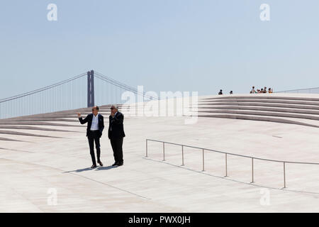 visitors on the terrace of The Museum of European and Mediterranean ...