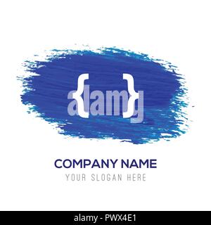 curly bracket - Blue watercolor background Stock Vector Image & Art - Alamy